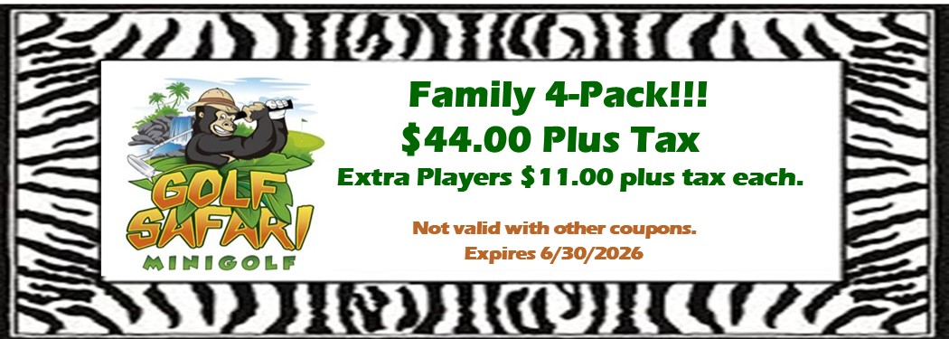 Coupons – Golf Safari Mini Golf